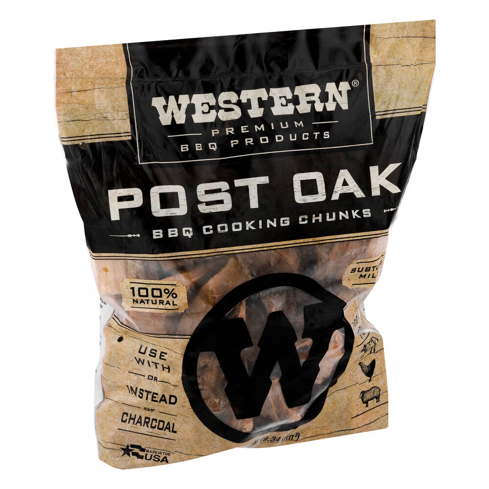 Premium BBQ Product Post Oak BBQ Cooking Chunks, 570 cu in | Atwoods