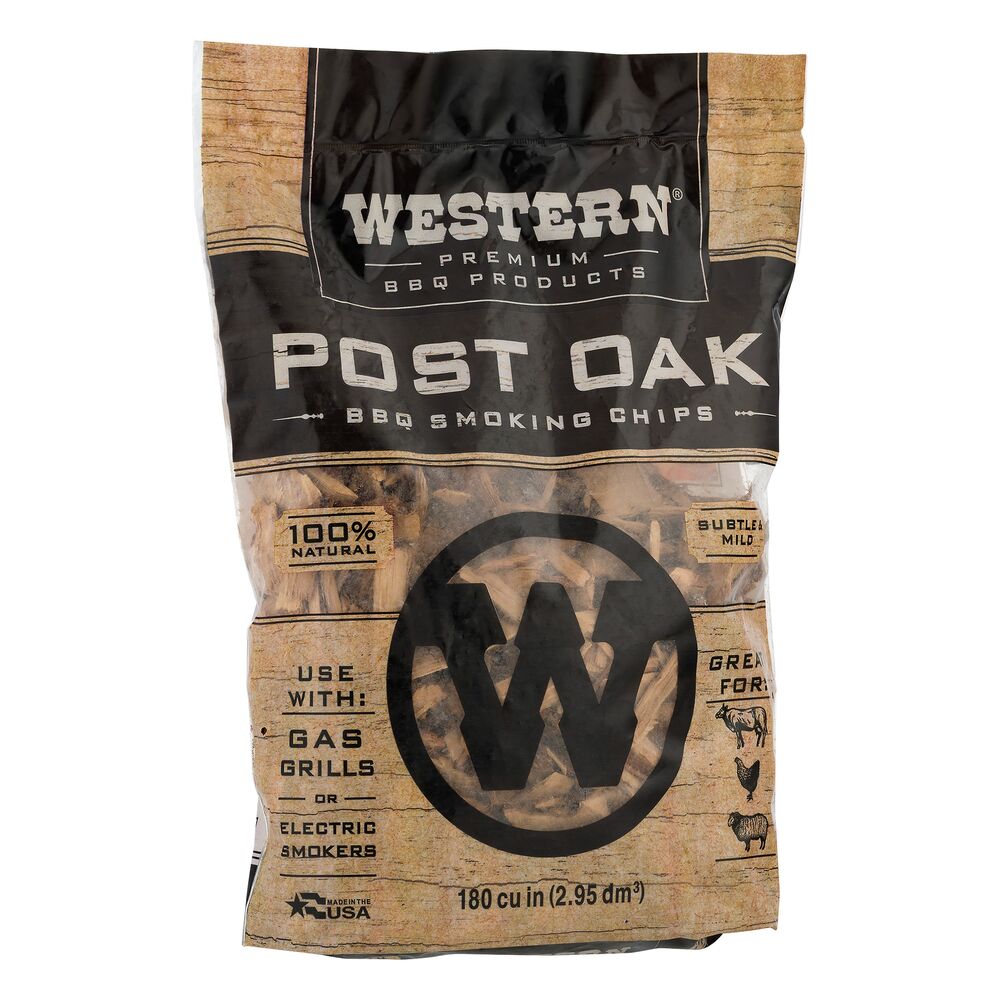 Premium BBQ Products Post Oak BBQ Smoking Chips, 180 cu in | Atwoods