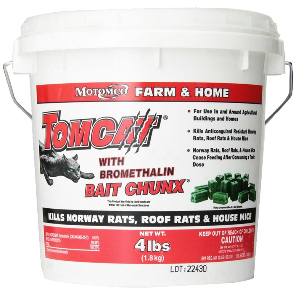 Tomcat Bromethalin Bait Pail, 4 lbs | Atwoods