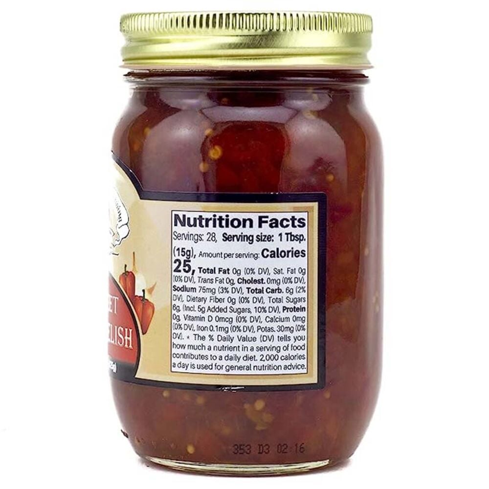 Red Sweet Pepper Relish, 15 oz | Atwoods
