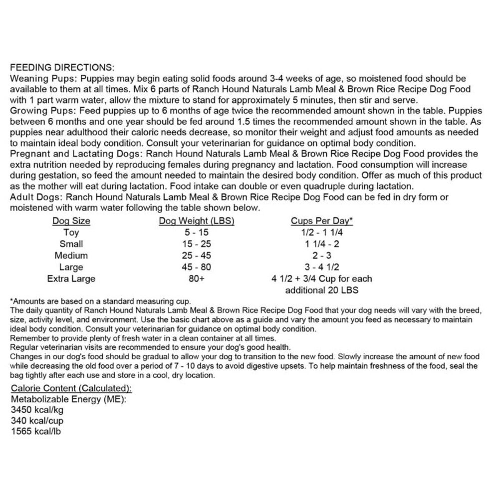 Dry Dog Food- Naturals, Lamb and Brown Rice, 35 lb | Atwoods