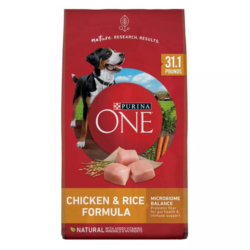 Purina One Dry Dog Food- Chicken and Rice, 31.1 lb | Atwoods
