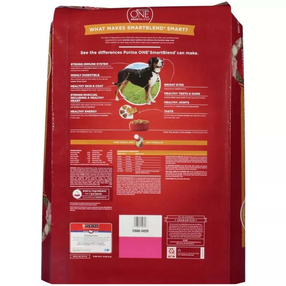 Purina One Dry Dog Food- Chicken and Rice, 31.1 lb | Atwoods