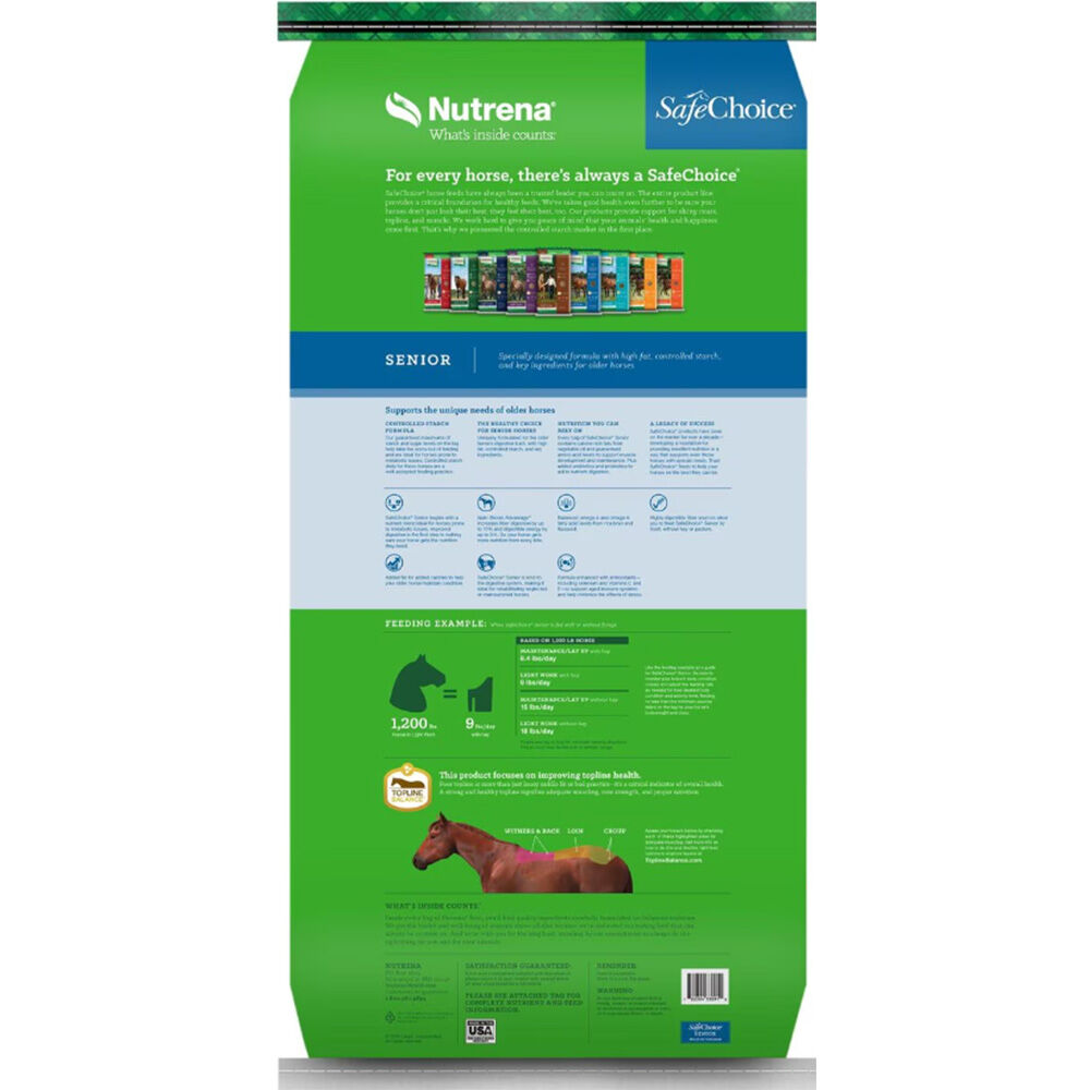 SafeChoice Senior Horse Feed, 50 lbs. | Atwoods