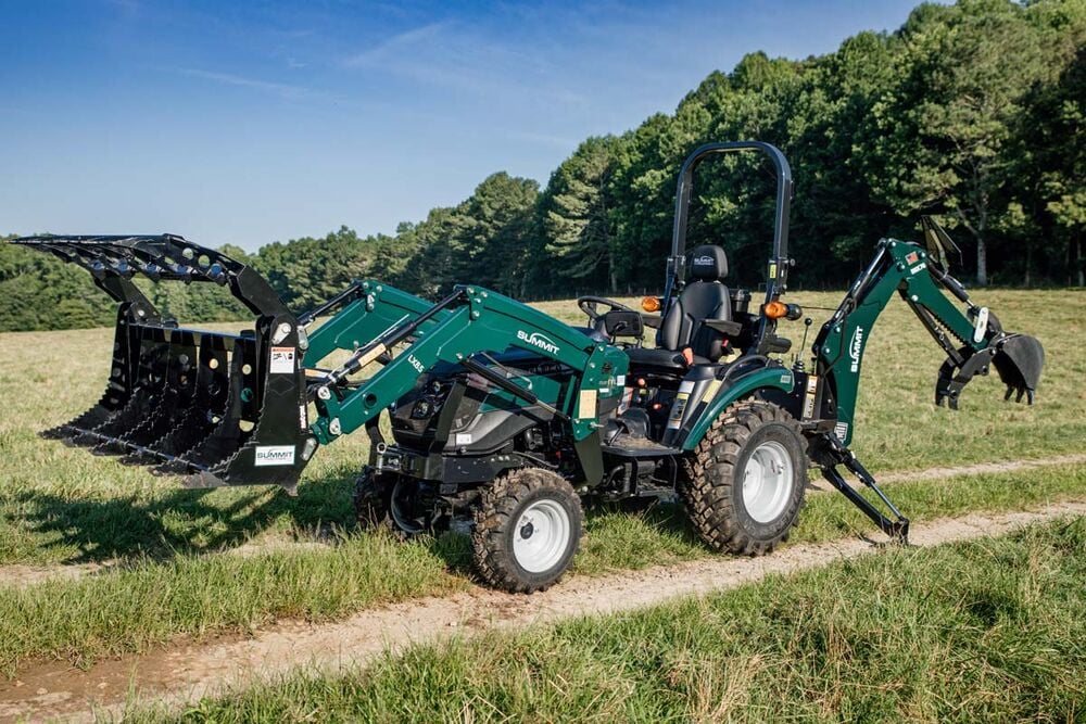 25 HP Tractor with Backhoe and Loader | Atwoods